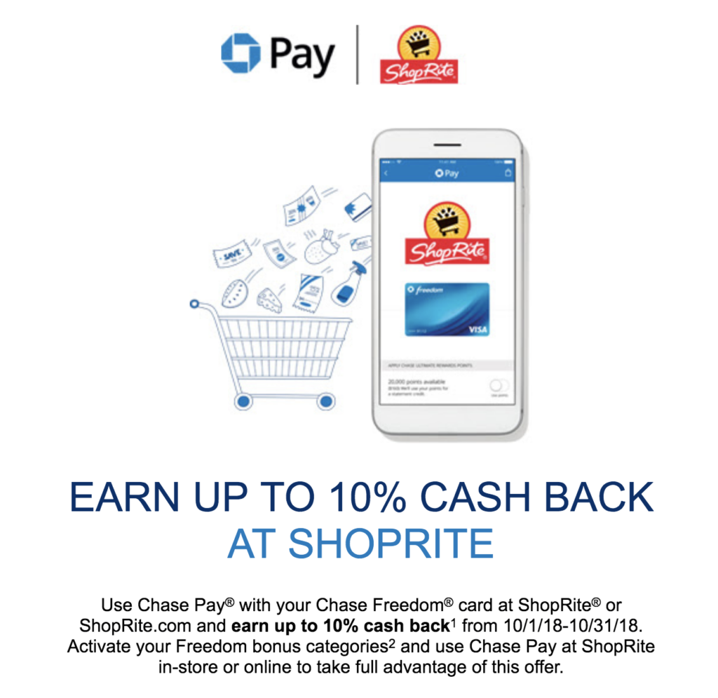 Earn 10% Back at Shoprite with Chase Freedom - The Credit Shifu